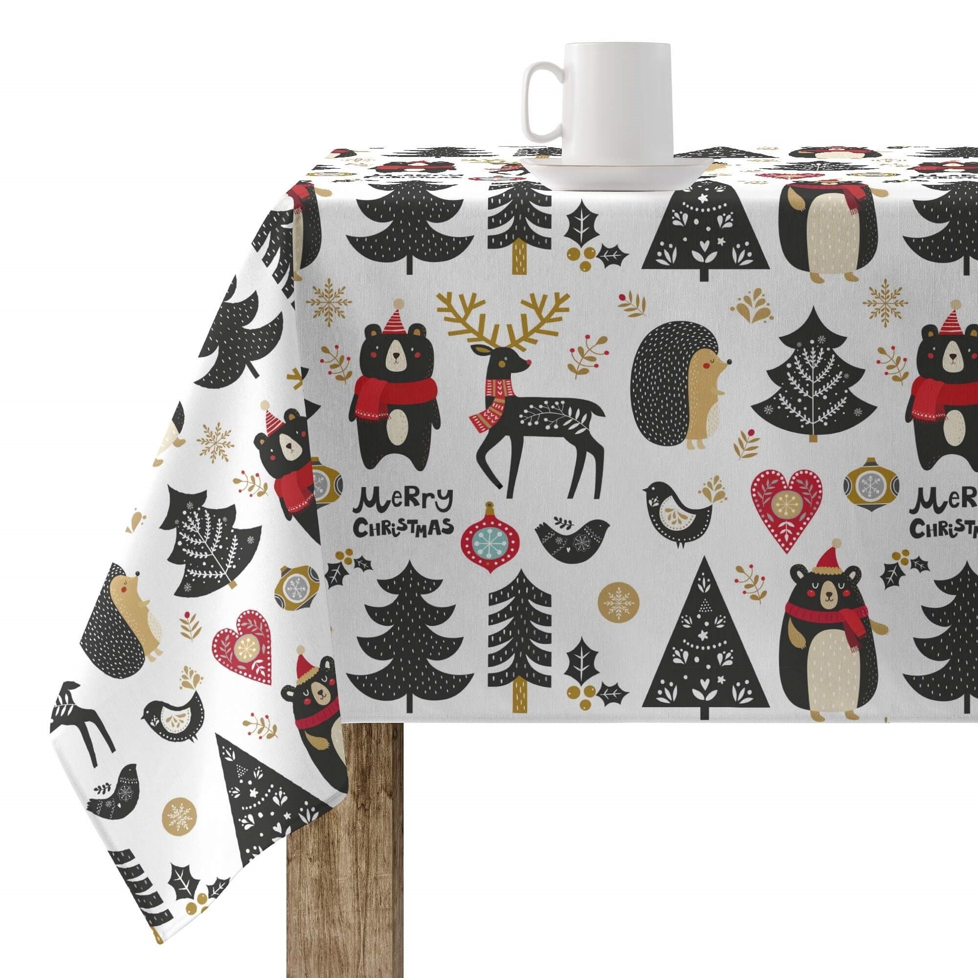 Mantel Resinado Antimanchas Merry Christmas 61 - 155X155 Cm | Leroy Merlin