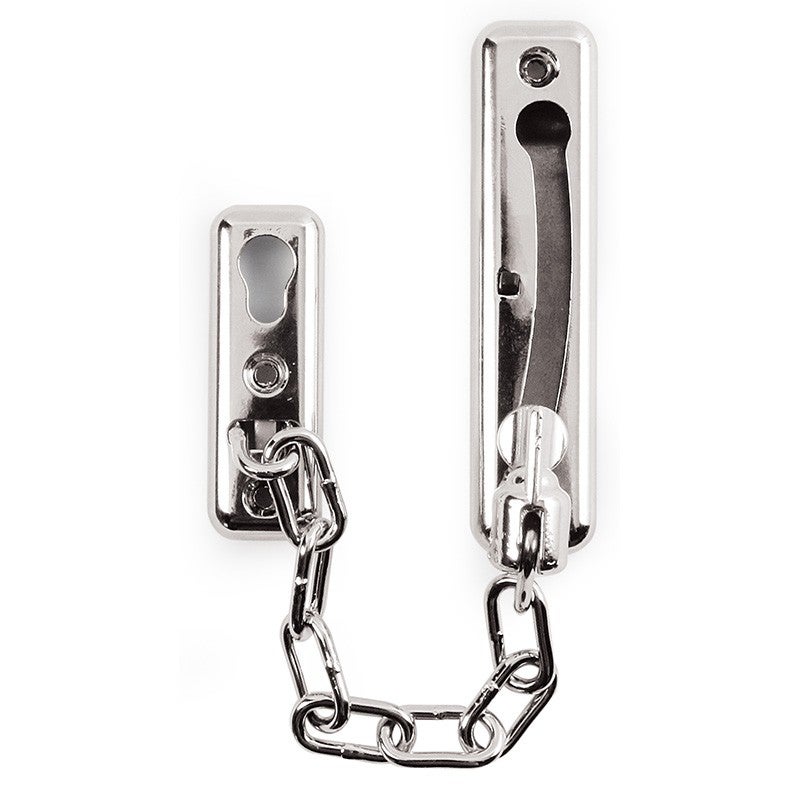 Cierre de cadena 100x25 cromado para puerta | Leroy Merlin