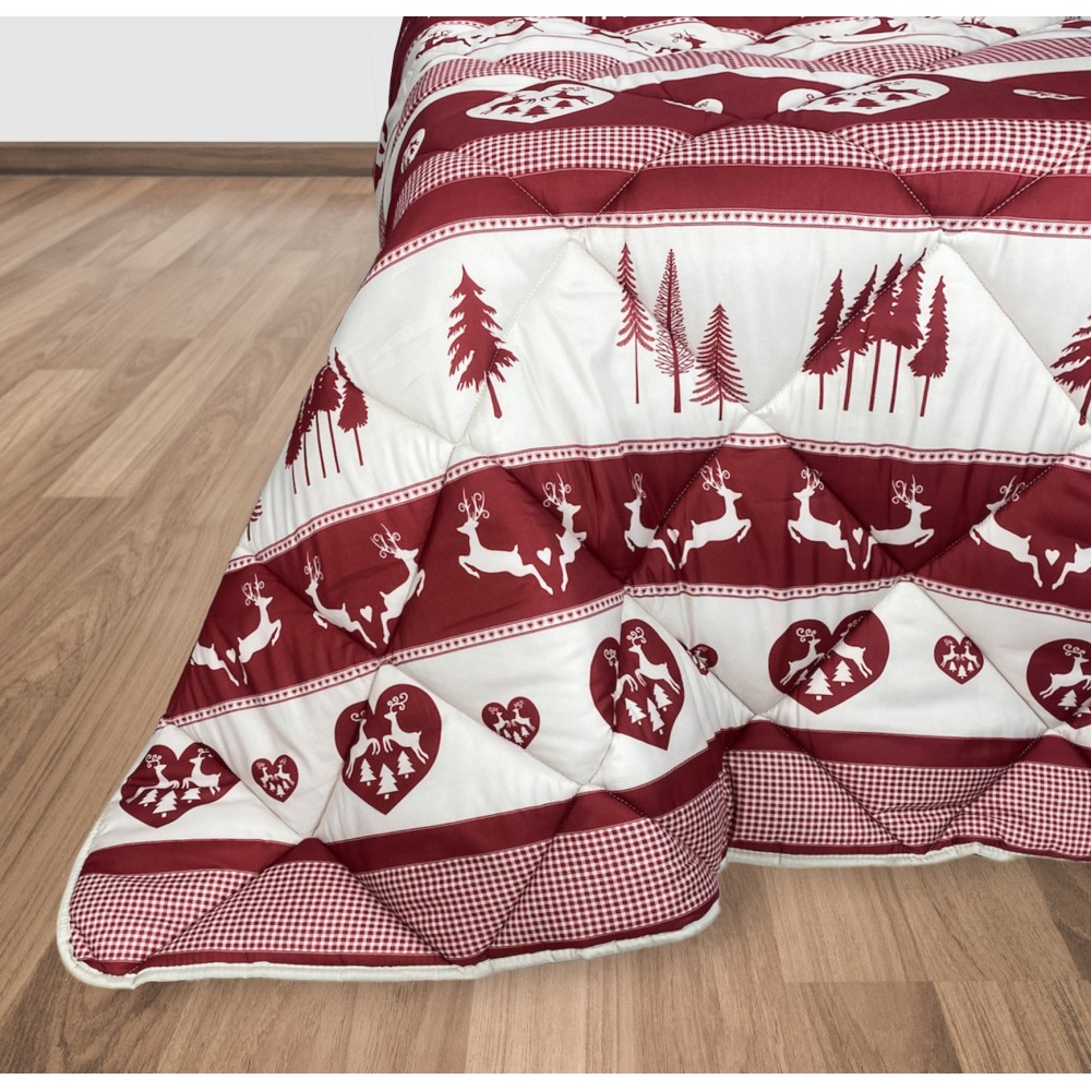 QUILT SUPER © DEER Bordeaux TYROLEAN hiver 320 grammes Made in Italy 1 ...