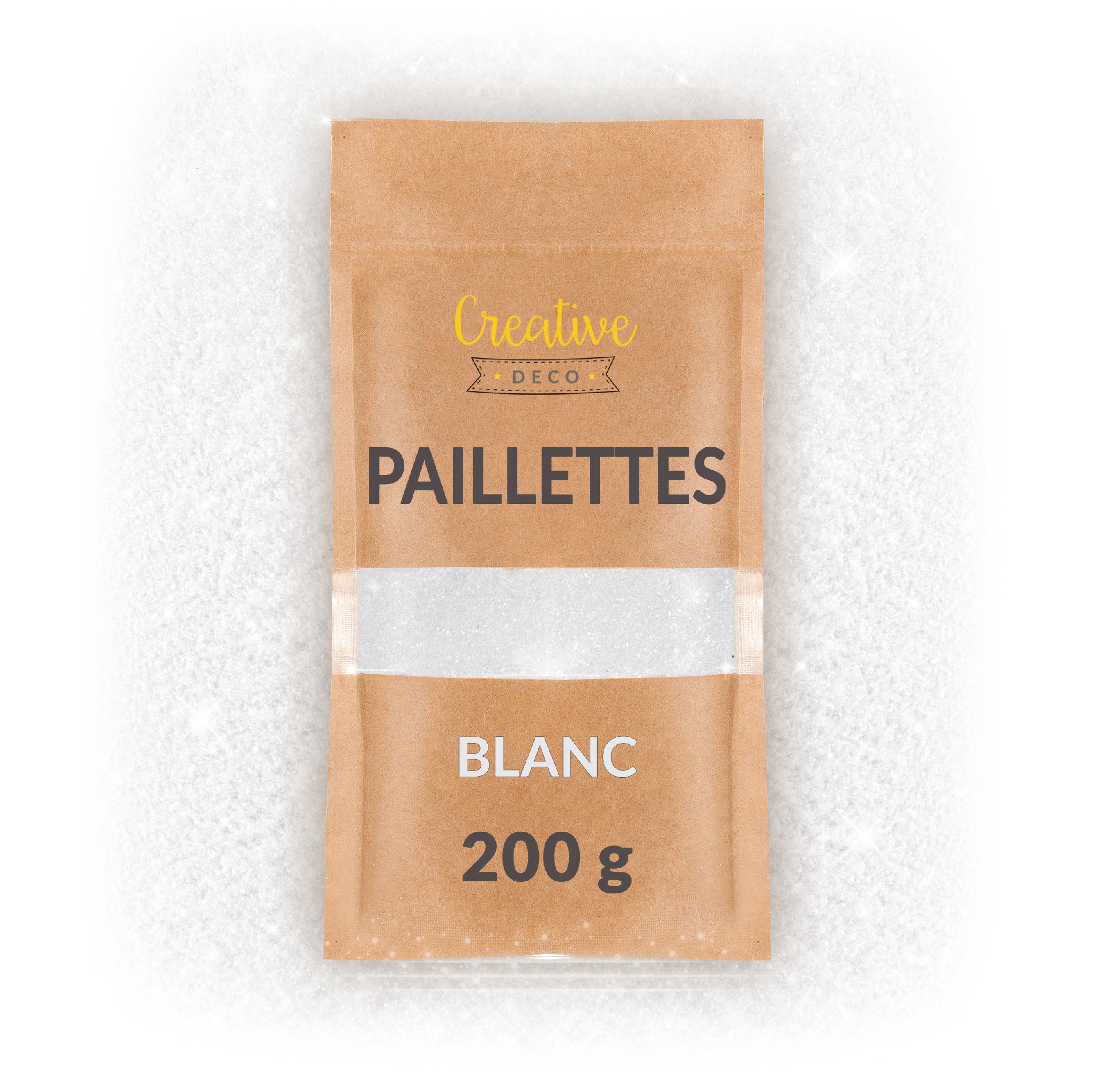 Creative Deco 200g Paillette Holographique Blanc pour Peinture, Resine ...