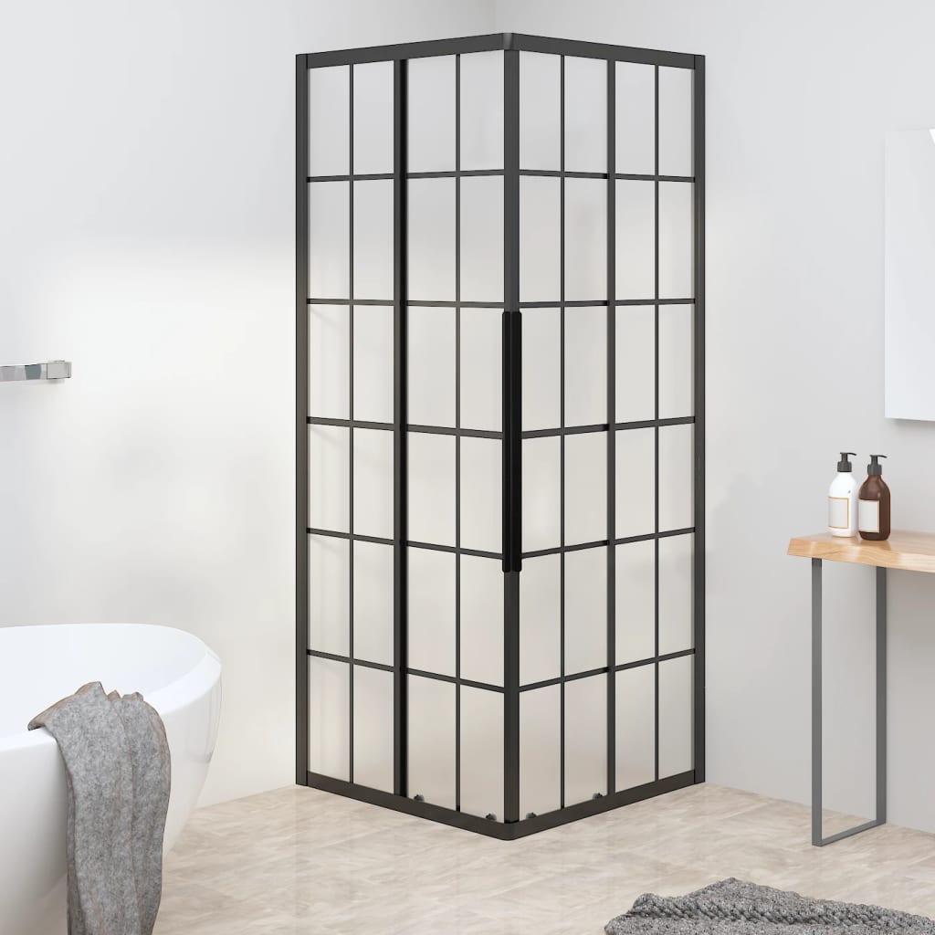 Box doccia ESG satinato 70x70x180 cm Nero | Leroy Merlin