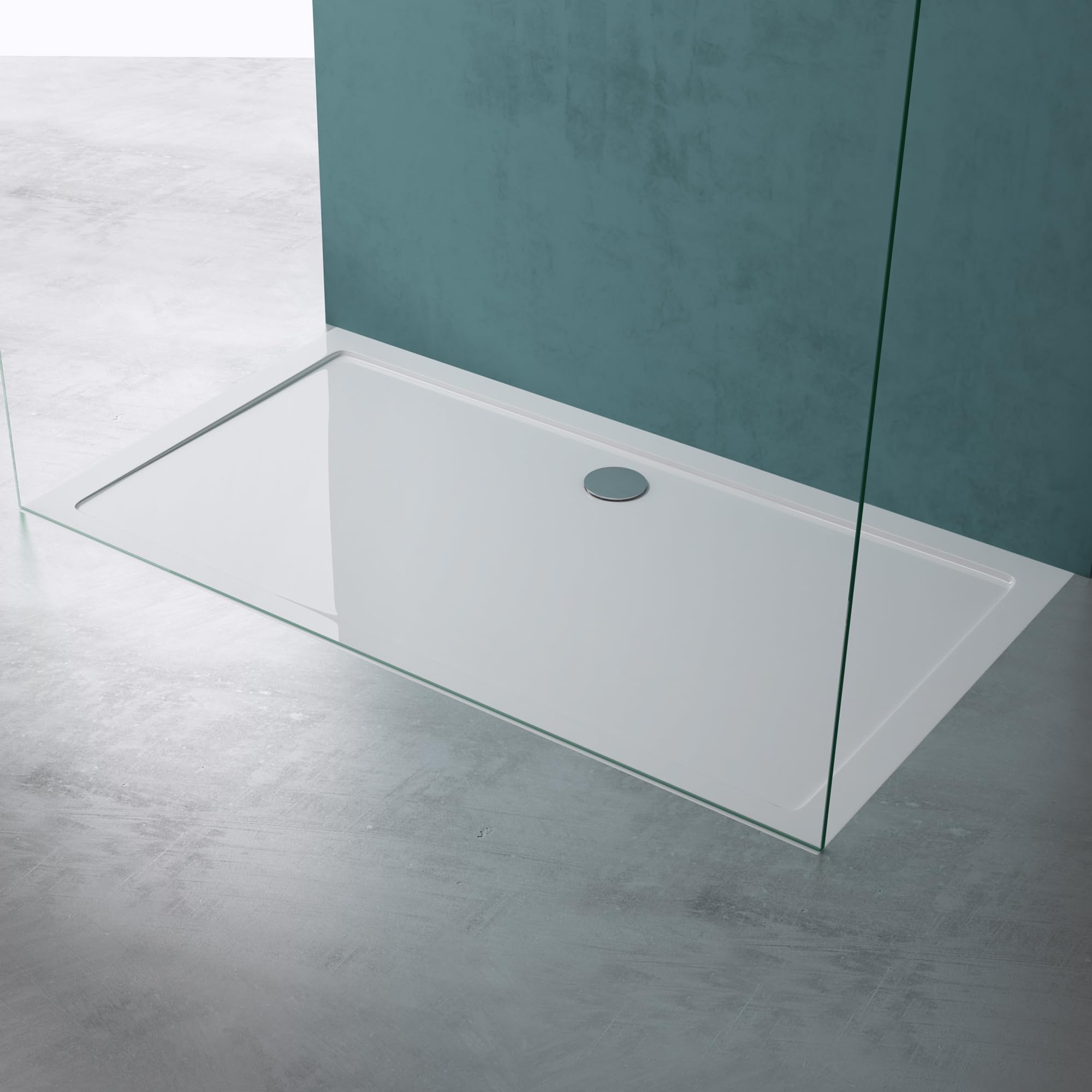 Mai & Mai Receveur de douche bac à douche 90x160x4cm en acrylique blanc ...