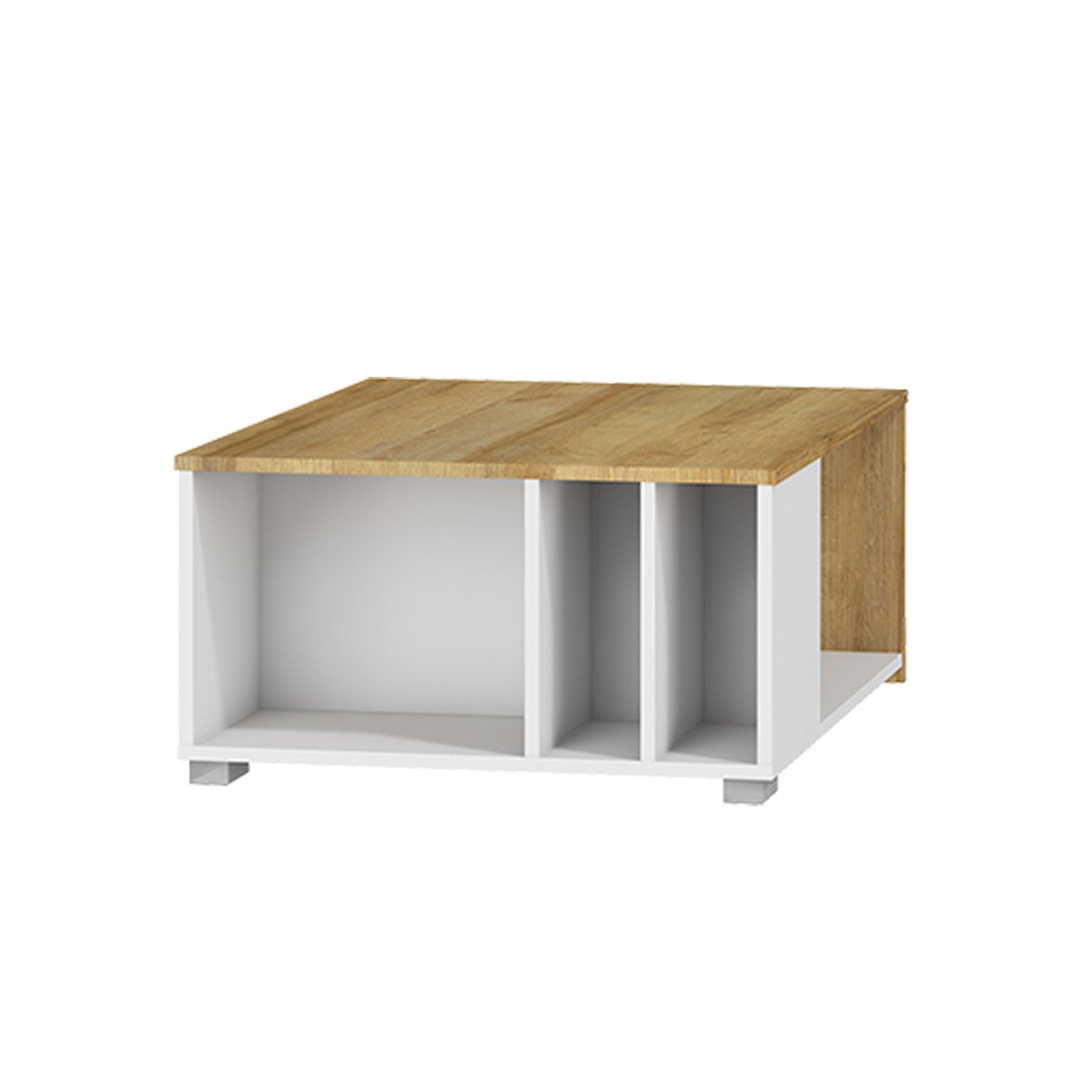 Table basse Teo Blanc et Bois | Leroy Merlin