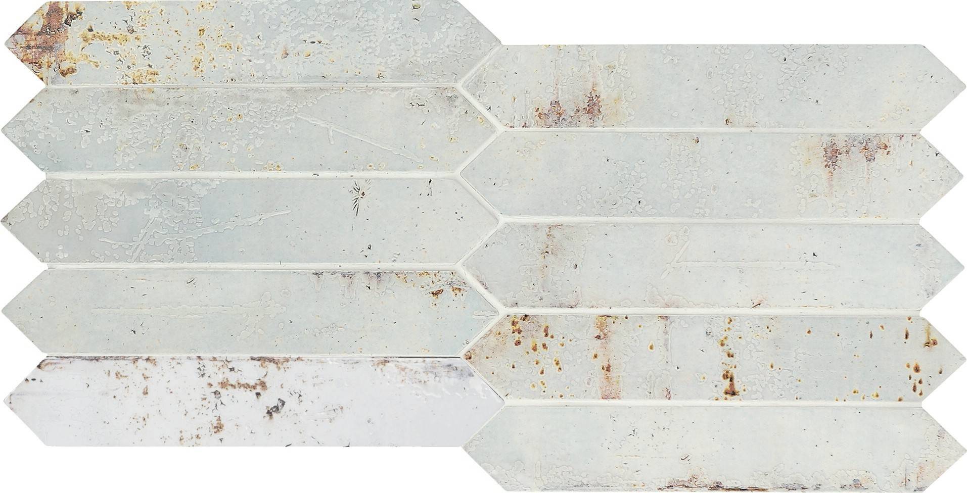 Carrelage Aspect Métal Navette 4,3x24,3 Grunge - OXYDE | Leroy Merlin