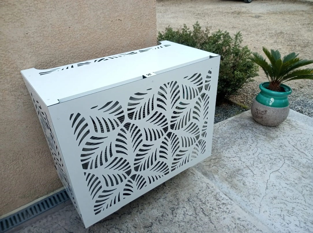 Cache clim BALI - Blanc RAL 9016 - L93 x H73 x P50cm (Taille M) | Leroy Merlin