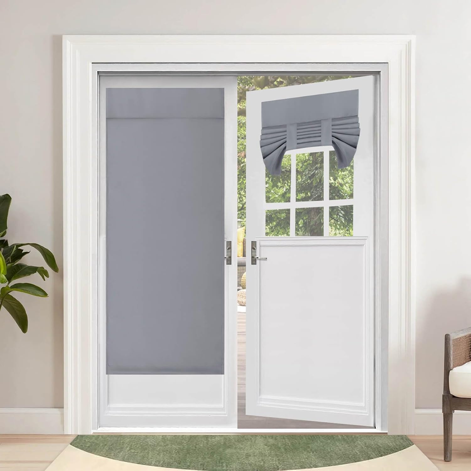 Rideau occultant pour portes vitrées, facile à installer, pour porte d ...