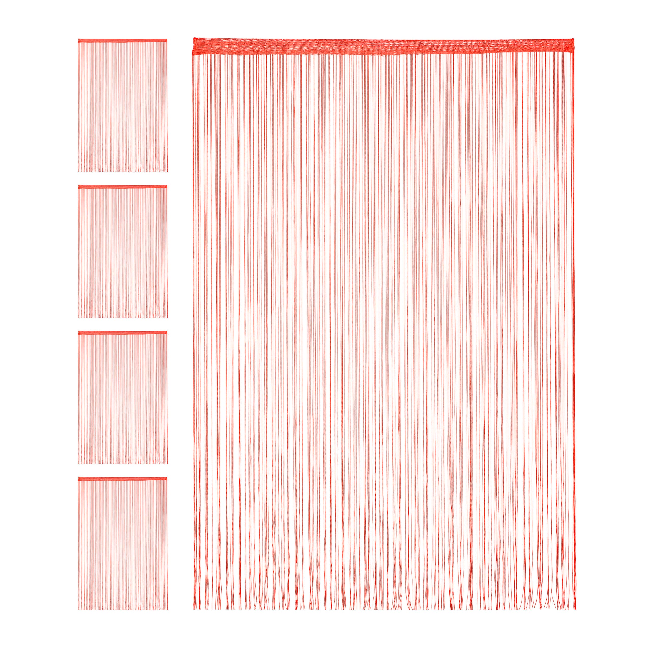 Rideau de fil avec passage tringle en lot de 5, peut être raccourci ...