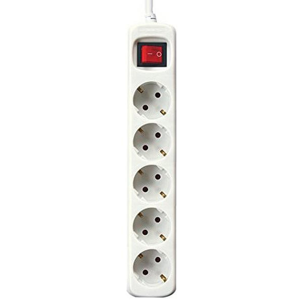 Bloc multiprises avec interrupteur lumineux Silver Electronics 5 prises ...