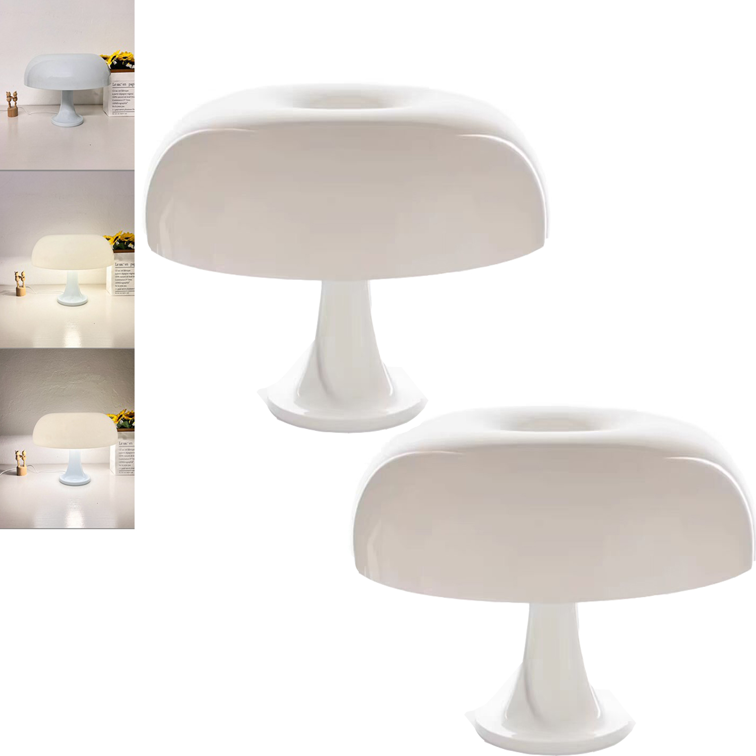 Lampe de table LED champignon, lampe de table sans fil, lampe de table ...