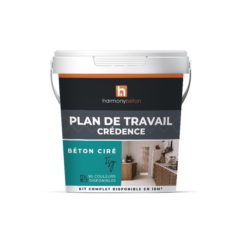 Kit ISY Béton ciré pour Plan de travail et Crédence - Ciment 10 m² Mate ...
