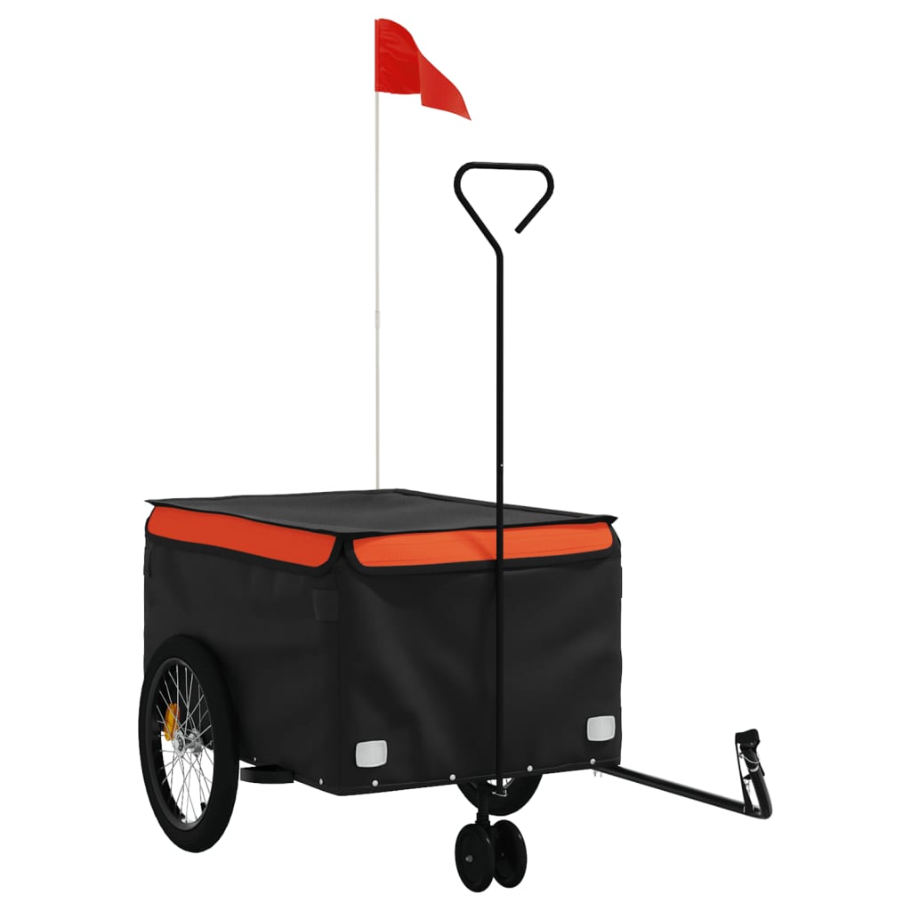 Remolque para bicicleta hierro negro y naranja 45 kg CFW86490 | Leroy ...