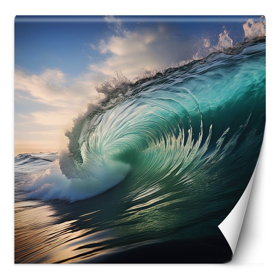 Papier peint, Vague Mer Eau Nature 150x150 | Leroy Merlin