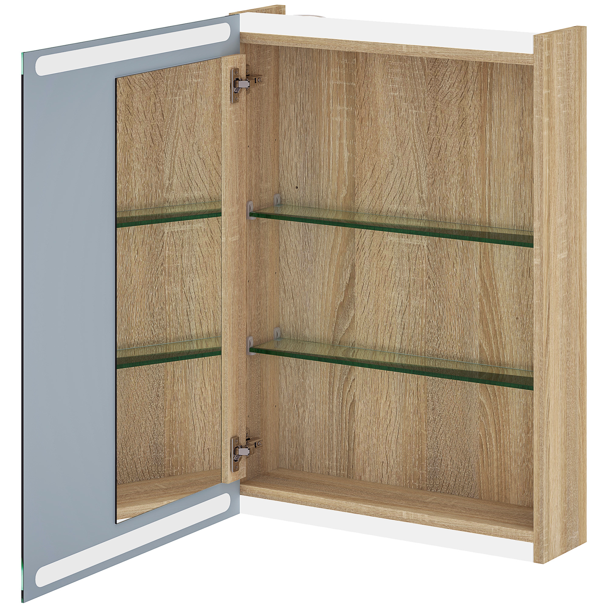 Armoire murale meuble salle de bain avec miroir, éclairage LED et ...