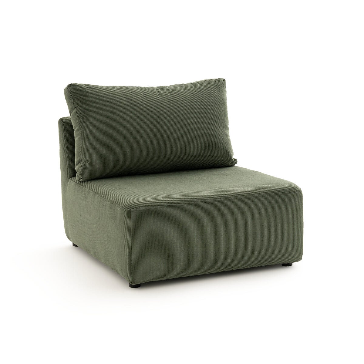 Chauffeuse modulable velours côtelé, Monica - Vert - 1 place | Leroy Merlin