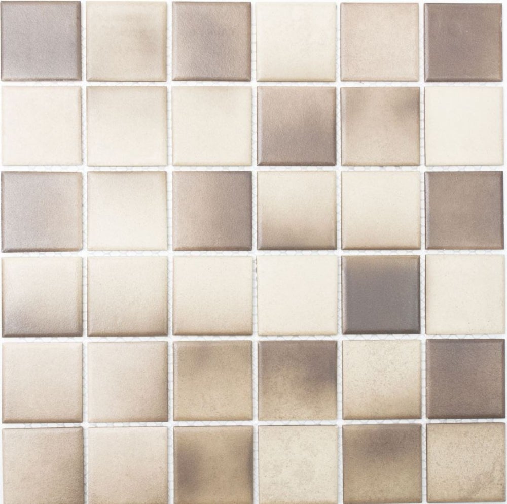 Azulejo de mosaico cerámico beige marrón antideslizante para ducha 16 ...