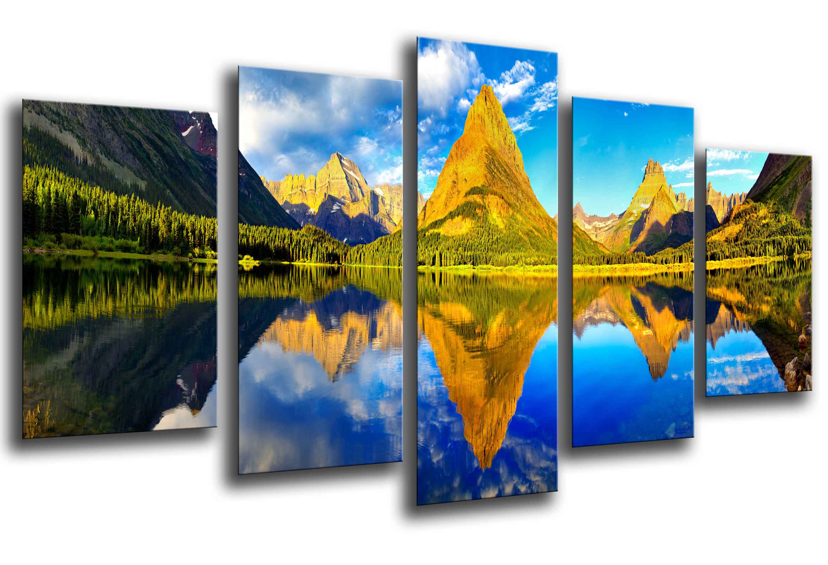 Paisaje Lago Naturaleza, impresión fotográfica sobre madera, cuadro ...