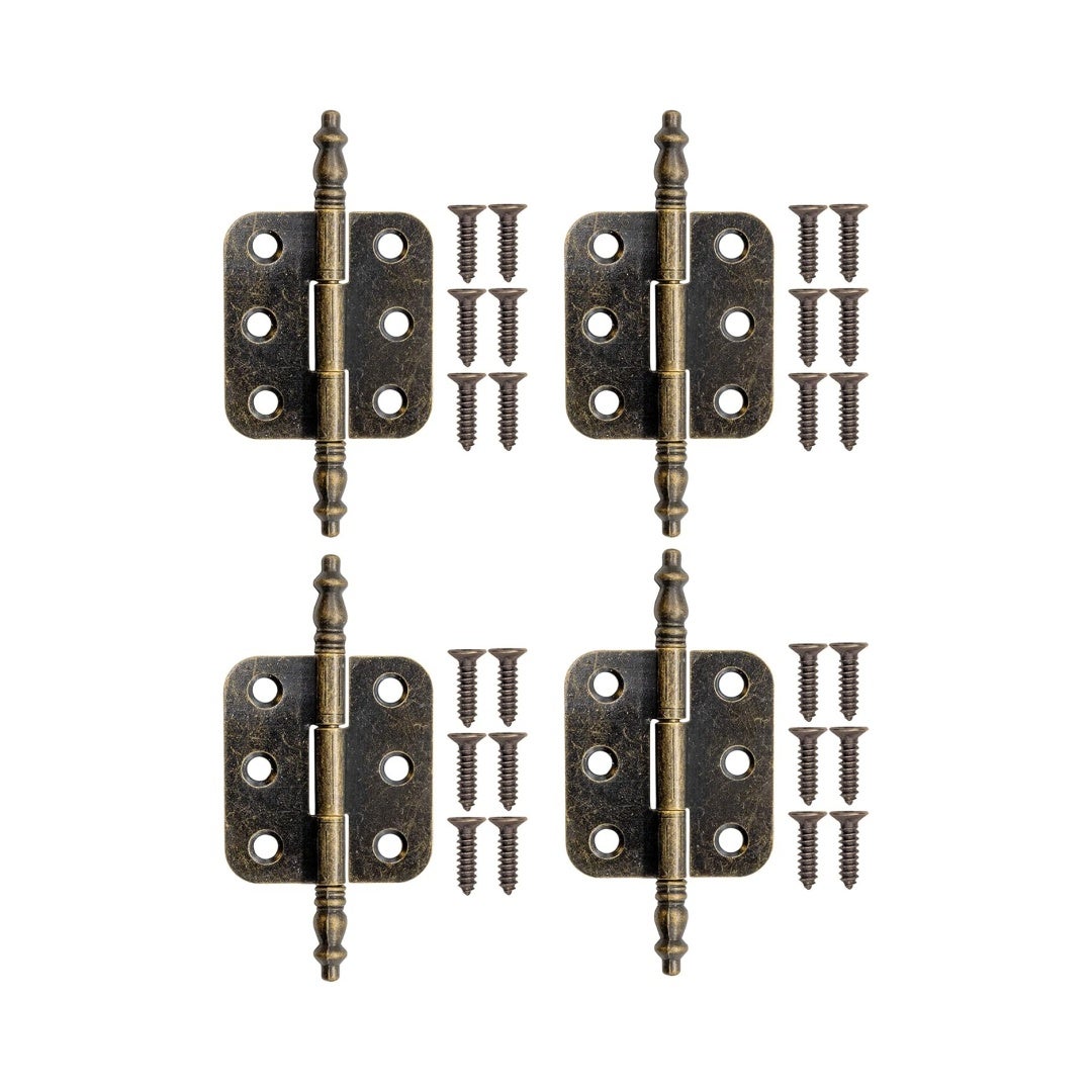 Lot de 4 Charnières pour Meuble : Style Rétro Antique en Fer, Bronze ...