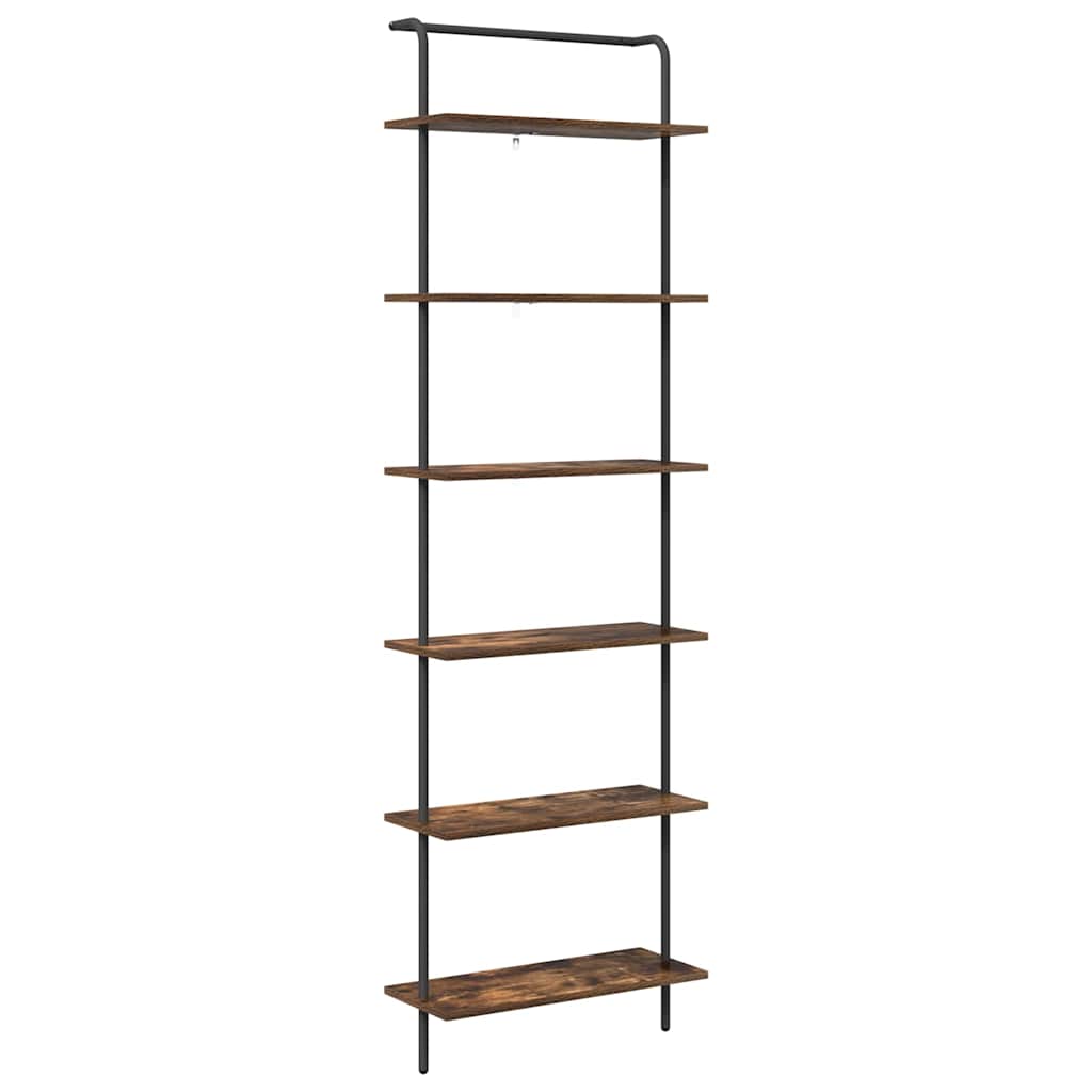 Bibliothèque | Étagère Chêne fumé 60 x 24 x 203 cm Bois d'ingénierie ...