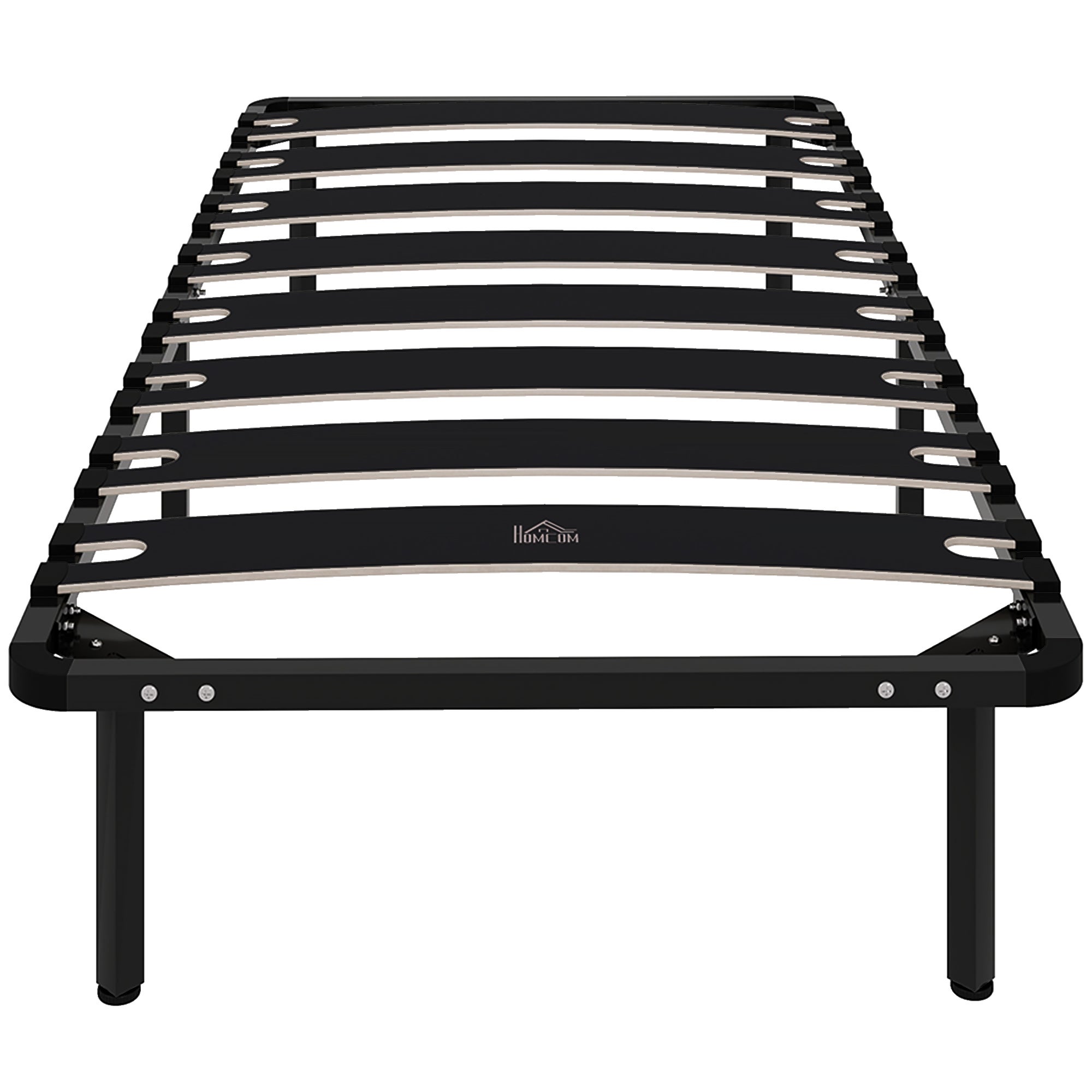 Estructura de Cama 90x190 cm con Marco de Acero Láminas de Álamo y ...
