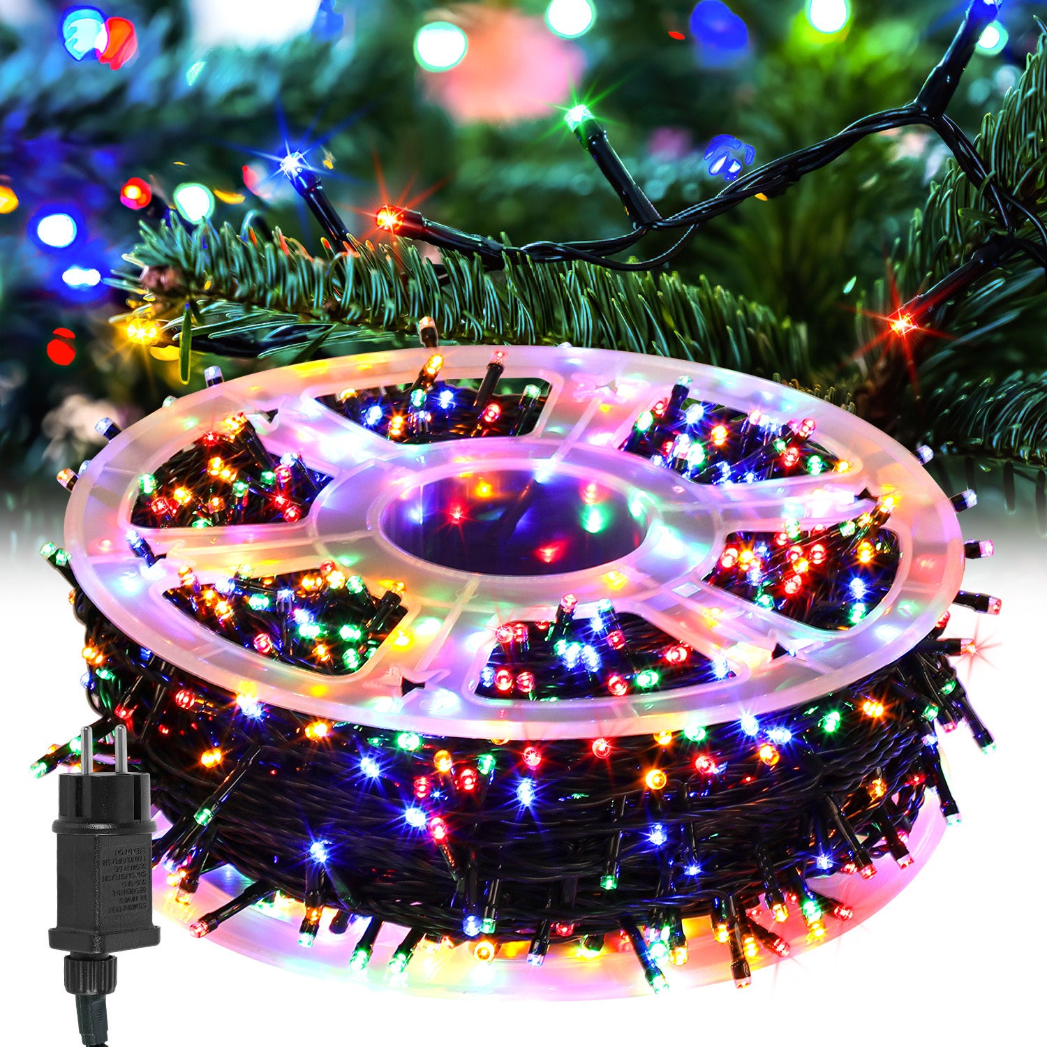 Ghirlanda luminosa a LED 500 LED 50 m IP44 8 modalità Matrimonio ...