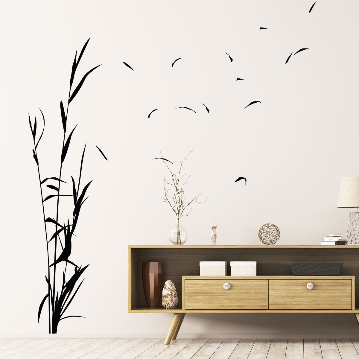 Vinilo naturaleza hierba alta - adhesivo de pared - revestimiento ...