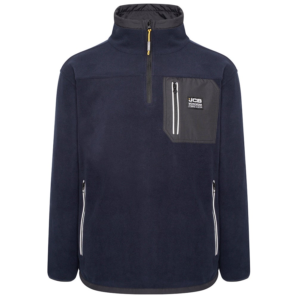 JCB TRADE HEAVYWEIGHT 1/4 ZIP NAVY TECH FLEECE M | Leroy Merlin