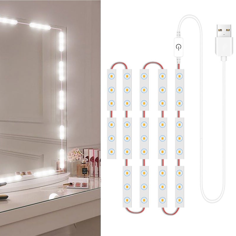 LED Makeup Mirror Lights Dimmable Touch Control Vanity Mirror Lights ...