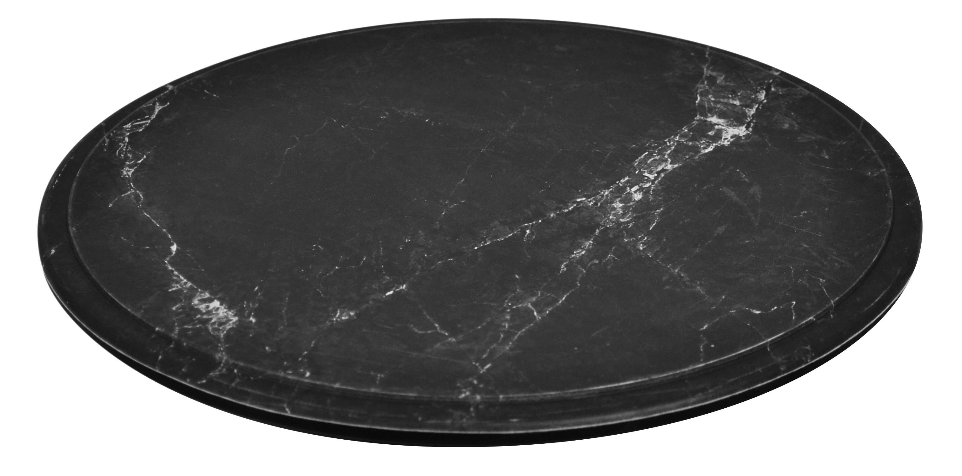 Plateau Rond en Mélaminé Imitation Marbre Ø 285 mm - Noir - L2G | Leroy ...