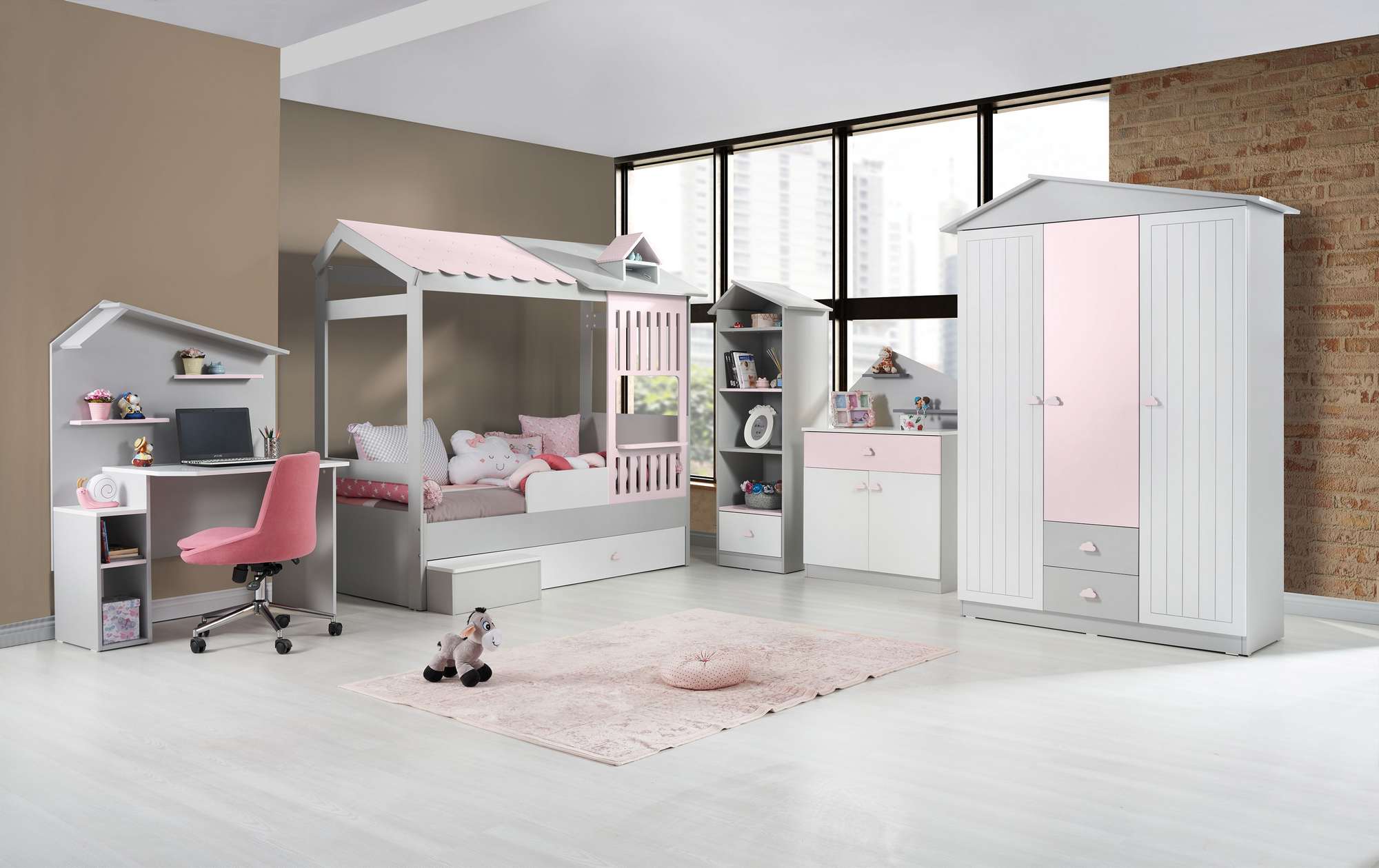 Garde-robe Ayder Rose Gris | Leroy Merlin