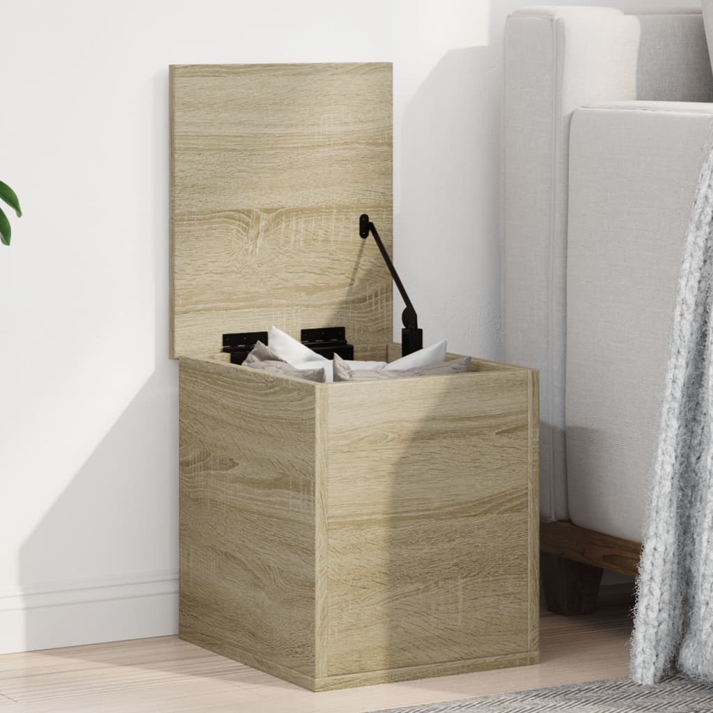 Bo?te de rangement chêne sonoma 30x35x35 cm bois d'ingénierie | Leroy ...