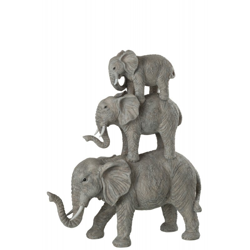 Elefantes de resina gris 33.5x12x41 cm | Leroy Merlin