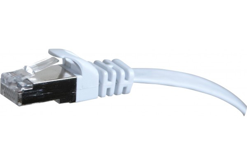 Câble ethernet cat6 50cm blindé plat blanc CONECTICPLUS | Leroy Merlin