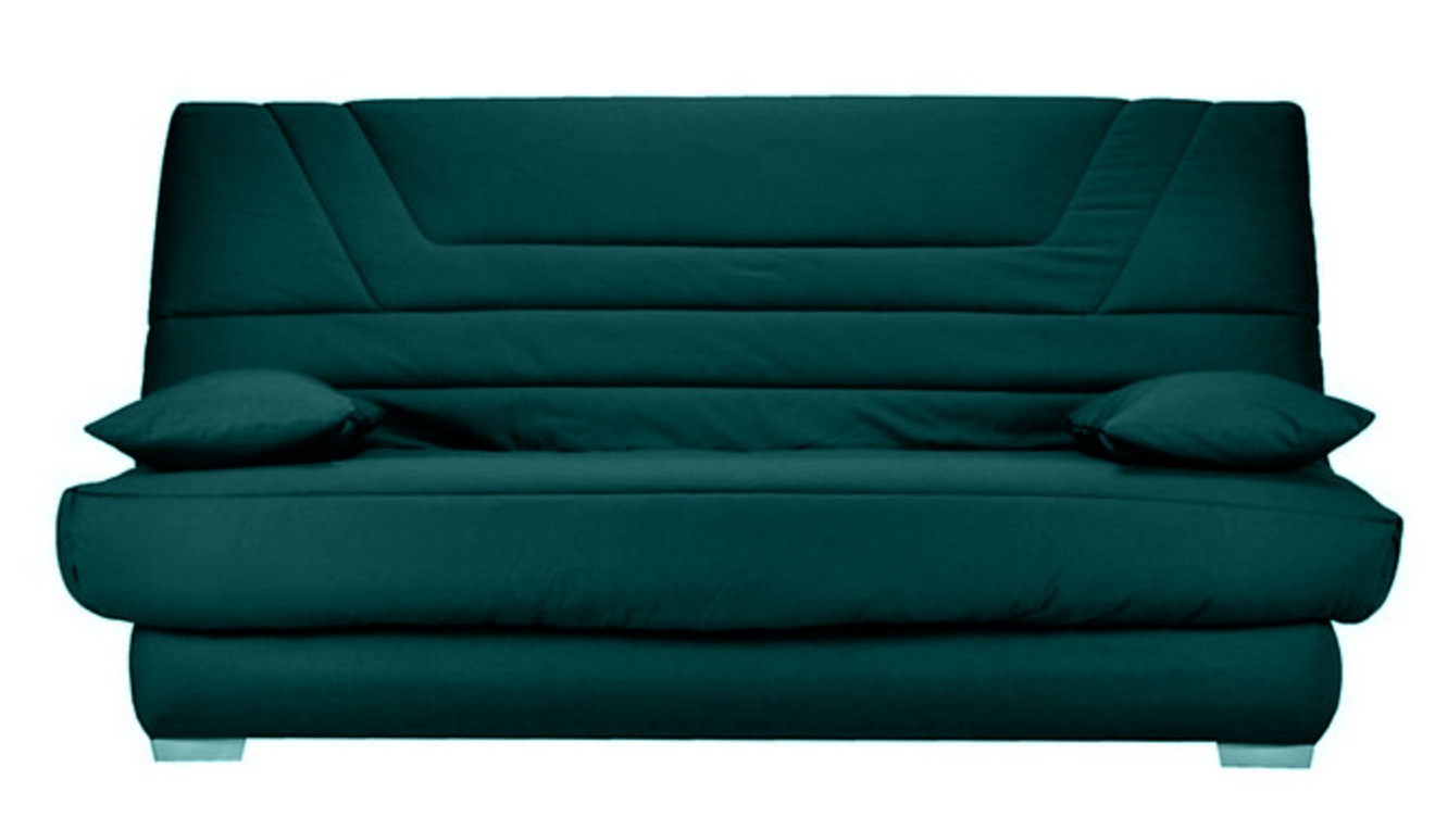 Banquette Clic Clac tissu matelas Bultex 14cm avec rangement Bary ...