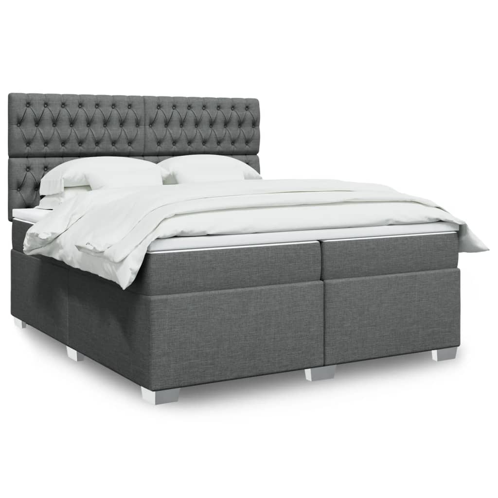 Cama matrimonial | Cama para adultos | Cama box spring con colchón tela ...