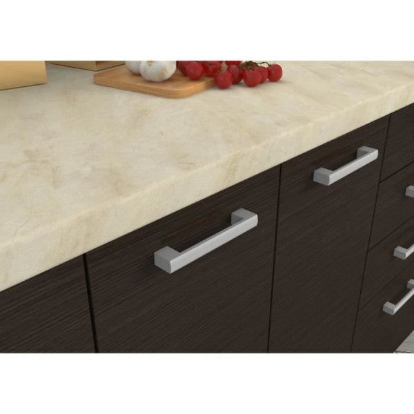 CHAMONIX Plan de travail Stratifié - L 240 cm - Ep 28 mm - Beige mat ...