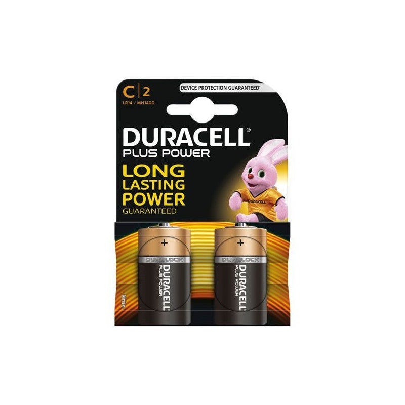 DURACELL Plus 100% New Batterie alcaline mezze torce C 1-5V LR14 MN1400 ...