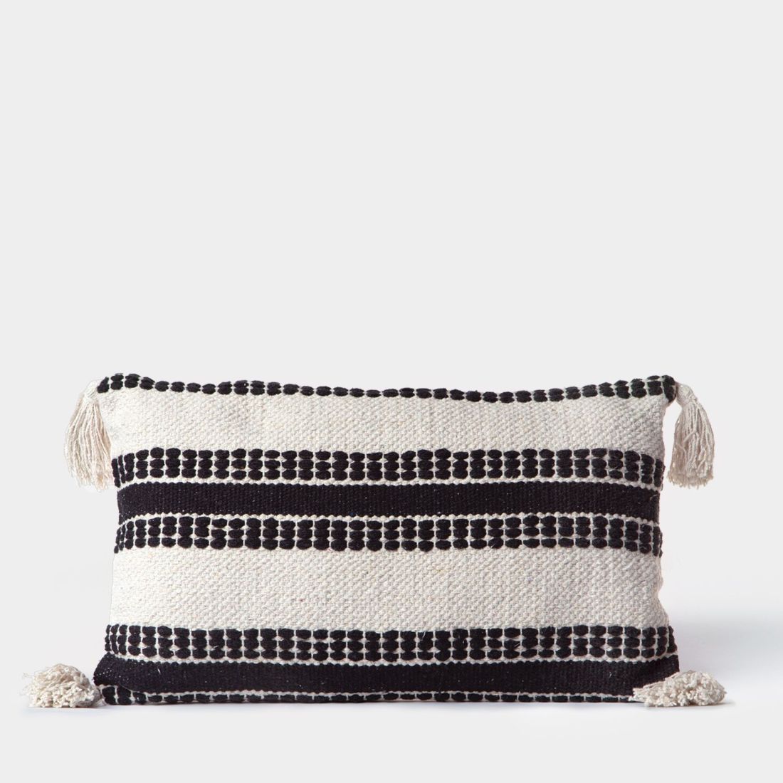 Coussin de canapé 50x30 cm noir Temis | Leroy Merlin