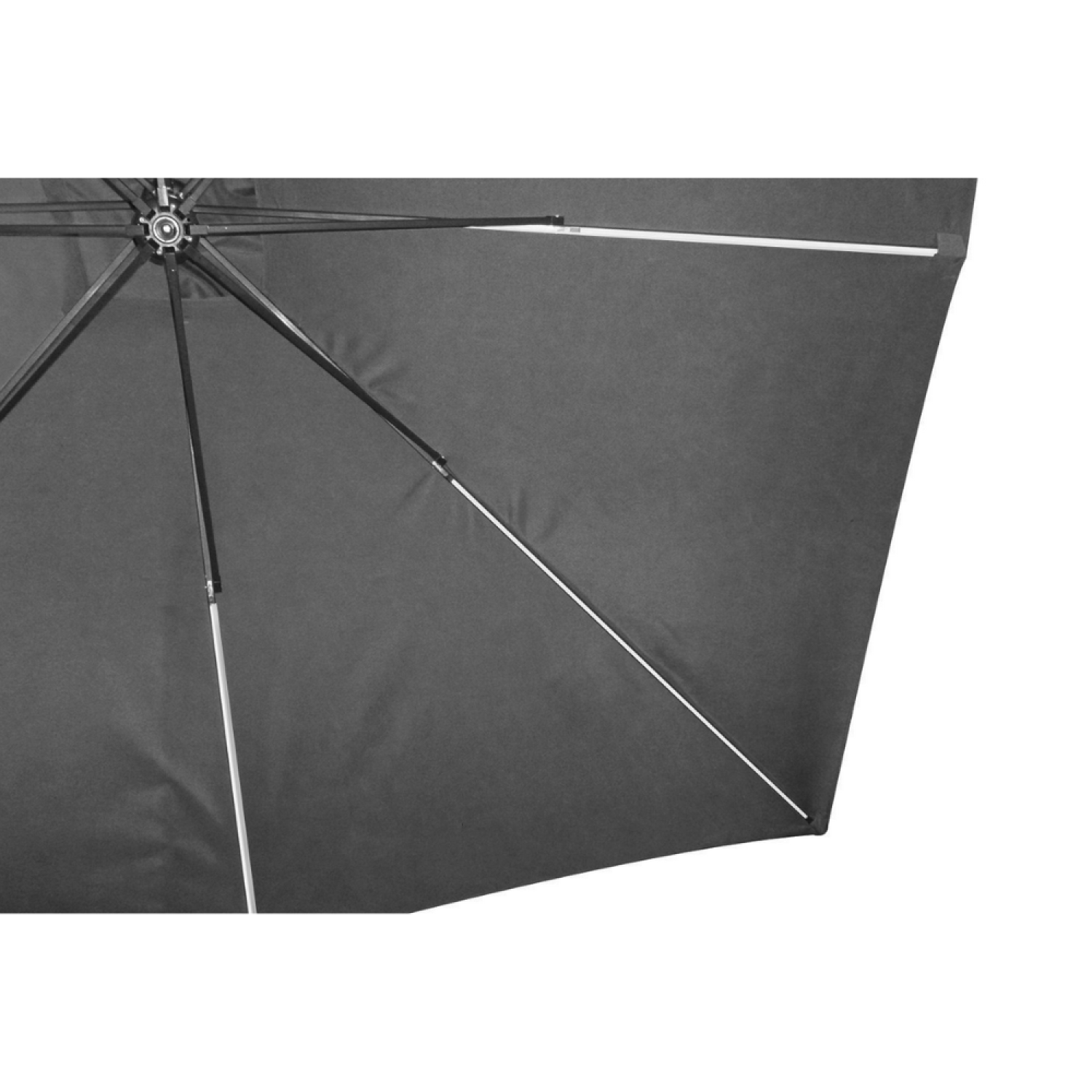 Parasol Néon LED déporté 3 x 3 m gris SOLENZARA | Leroy Merlin