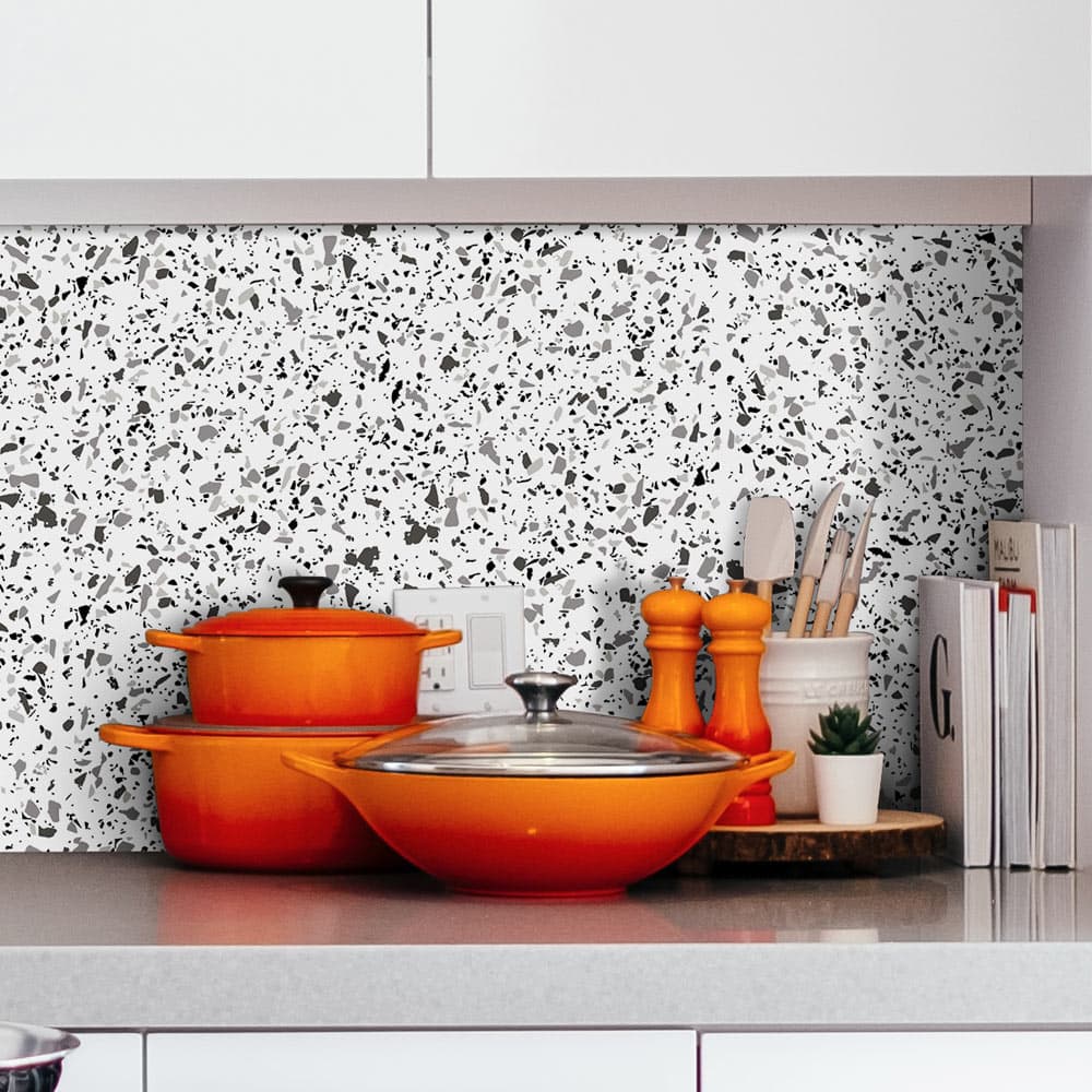 Crédence Adhésive Terrazzo Gris - 300 x 60 cm | Leroy Merlin