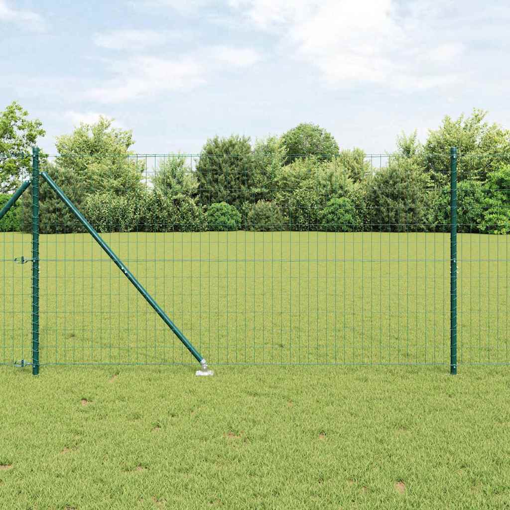 Maison Exclusive - Valla con Poste Verde 1,2 x 25 m Acero y PVC | Leroy ...