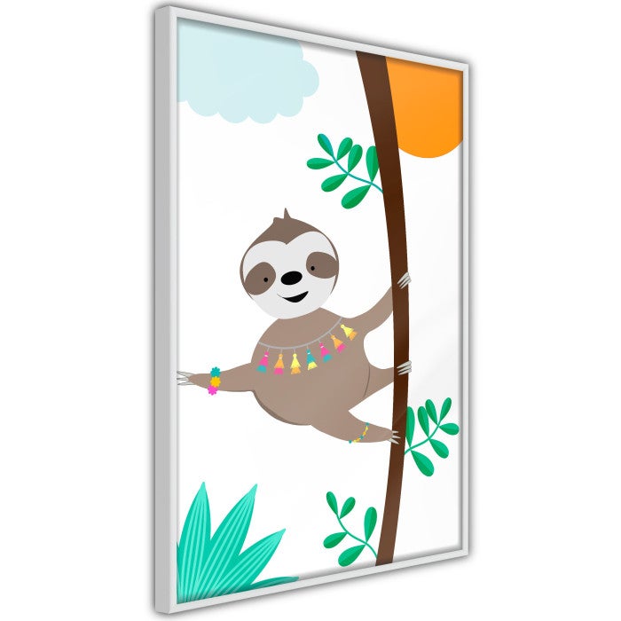 Affiche Murale Encadrée "Lazy Life" 40 x 60 cm Blanc | Leroy Merlin