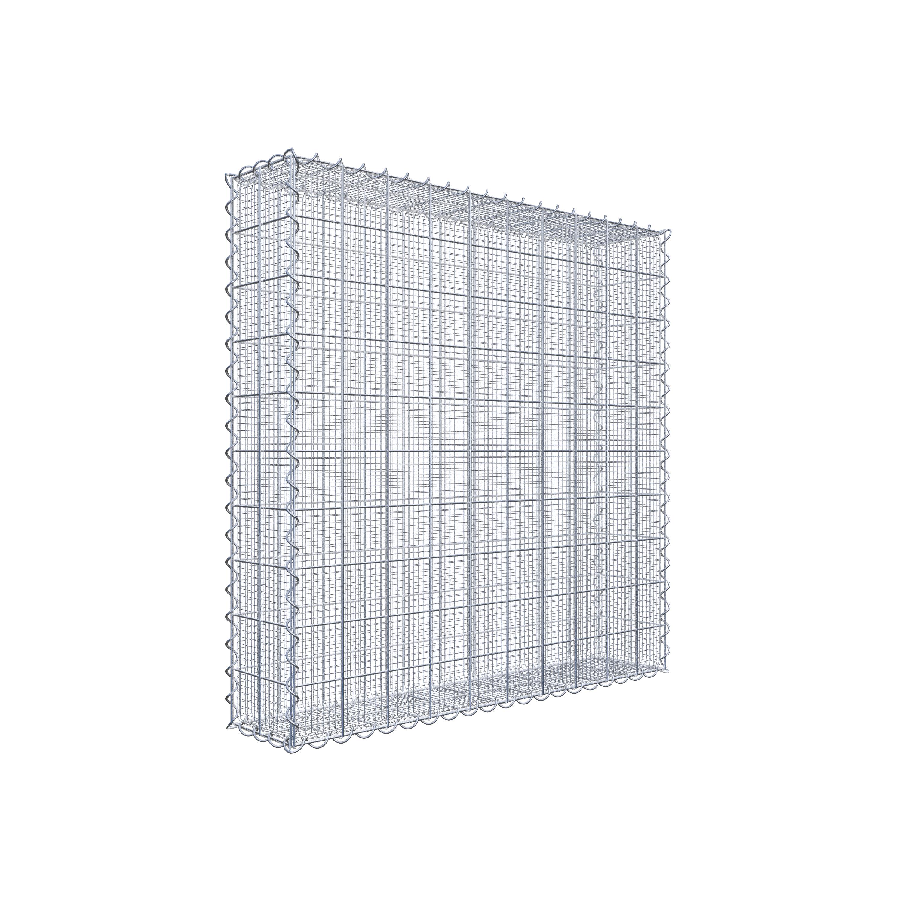 Gabion en pierre concassée 100 cm x 100 cm x 20 cm (L x H x P), maille ...