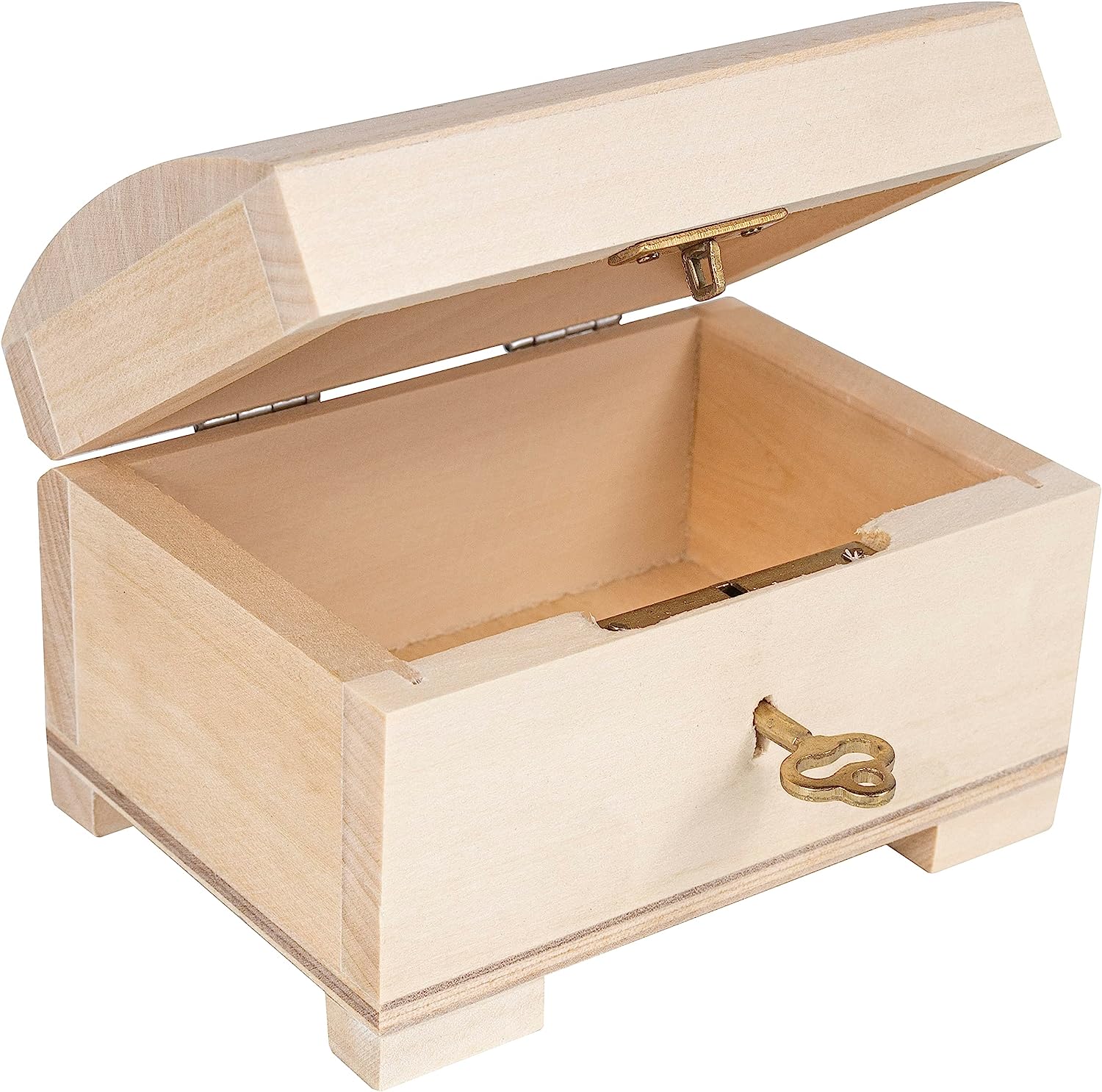 Creative Deco Pequeña Caja de Madera con Llave | 10,6 x 7,5 x 7,5 cm ...