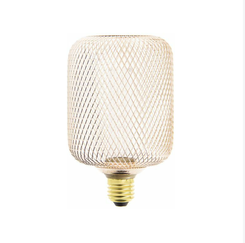 Next Glow Decorative Light Bulb White Metal Cage Cylinder Led Light ...