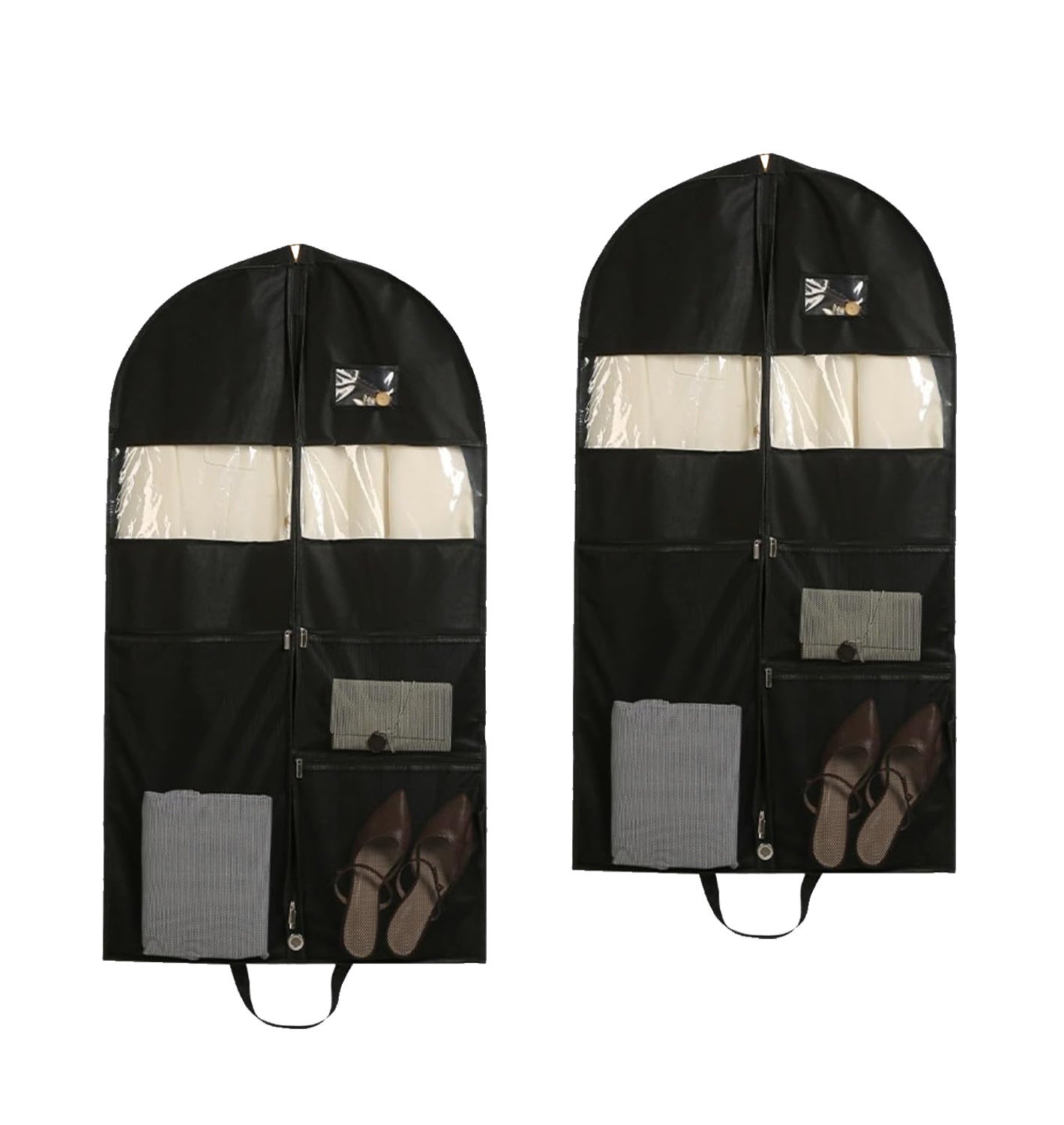 Lot de 2 housses à vêtements pour costumes, rangement à suspendre avec ...