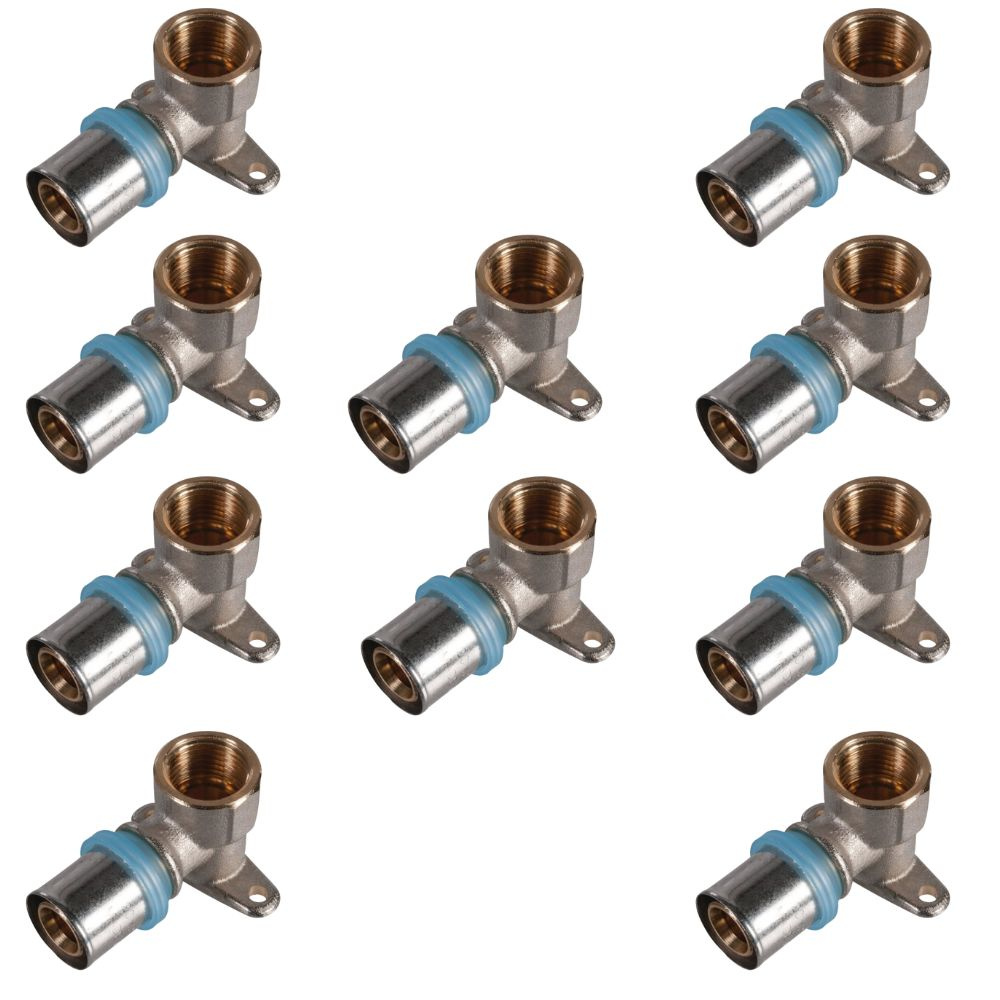 Lot de 10 Appliques murales 1/2 F 16 multicouche à sertir RBM profil TH-H-U-B-F | Bricoman