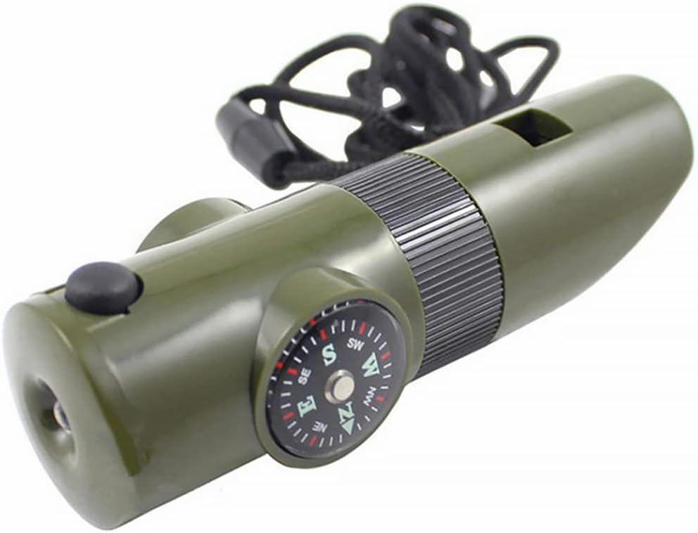 Boussole avec fonction sifflet, sifflet, outil de survie d'urgence vert ...