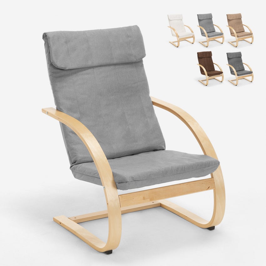 Poltrona in legno design nordico ergonomica salotto e studio Aarhus ...