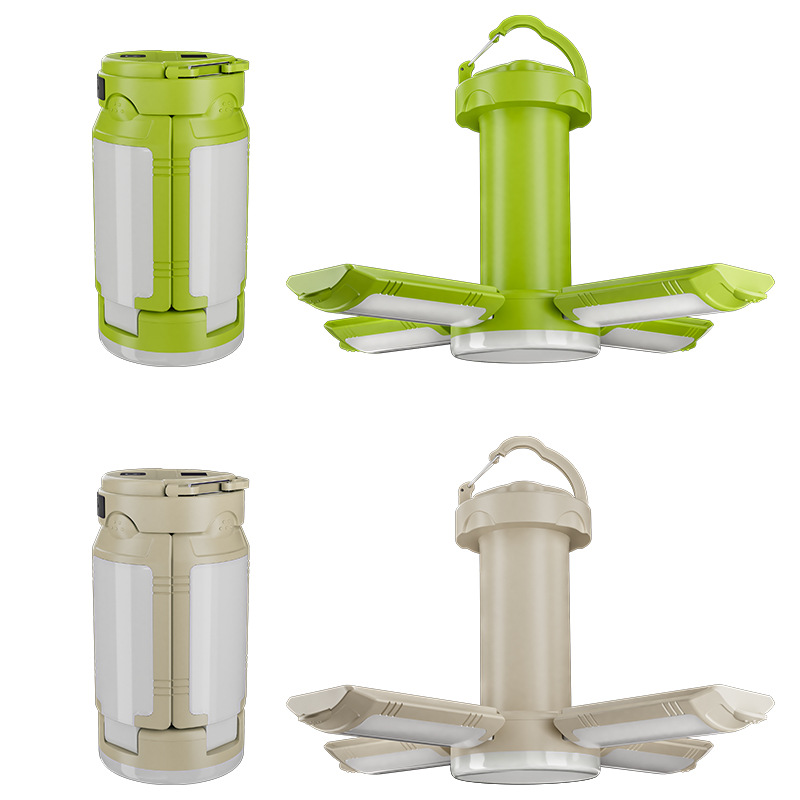 2 luces de camping plegables bicolor, resistentes al agua, con 4 luces ...