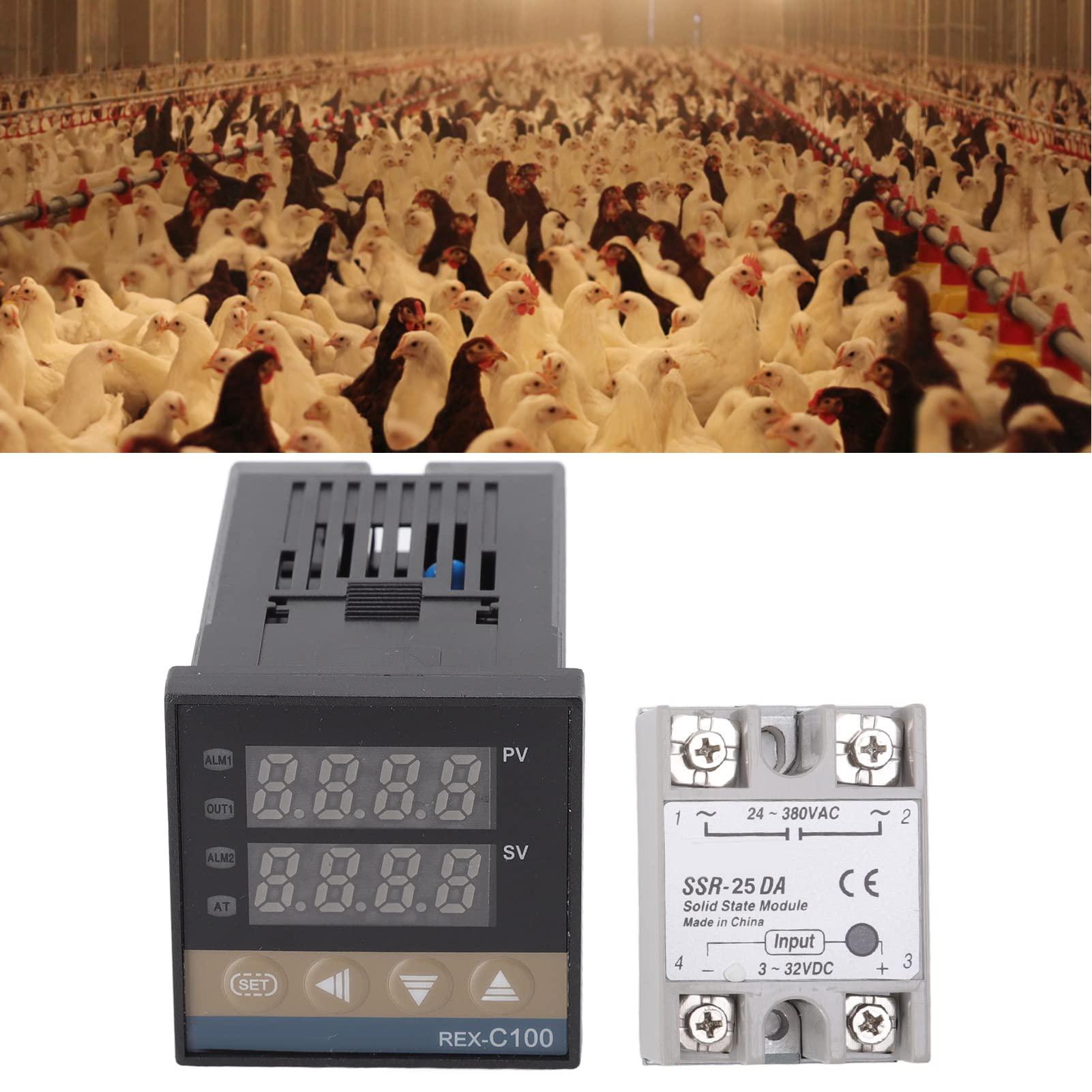 Contrôleur de température numérique, kit de thermostat PID numérique, étanche, haute température ...